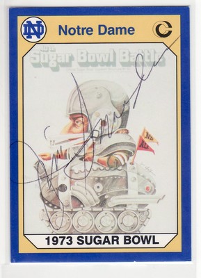 JIM SNOWDEN NOTRE DAME UNIVERSITY AUTOGRAPHED CARD | eBay