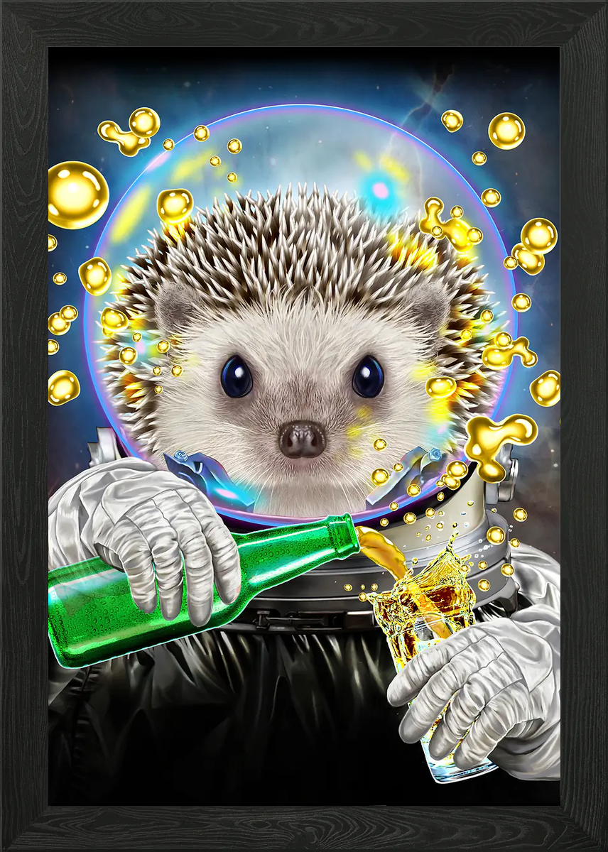 Astronaut Hedgehog Framed Wall Art Poster Canvas Print Picture | eBay UK