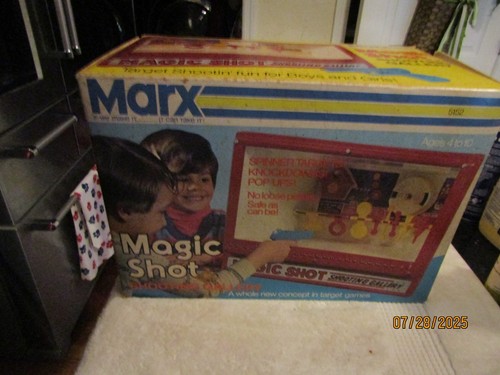 Vintage 1973 Marx Magic Shot Shooting Gallery Toy Complete with Gun Box ...