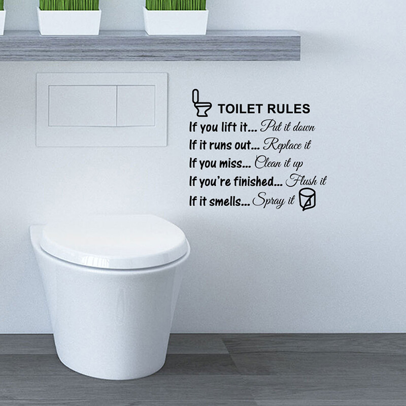 Funny Toilet Seat Sofa Chair Wall Stickers Bathroom Home Decoration ...