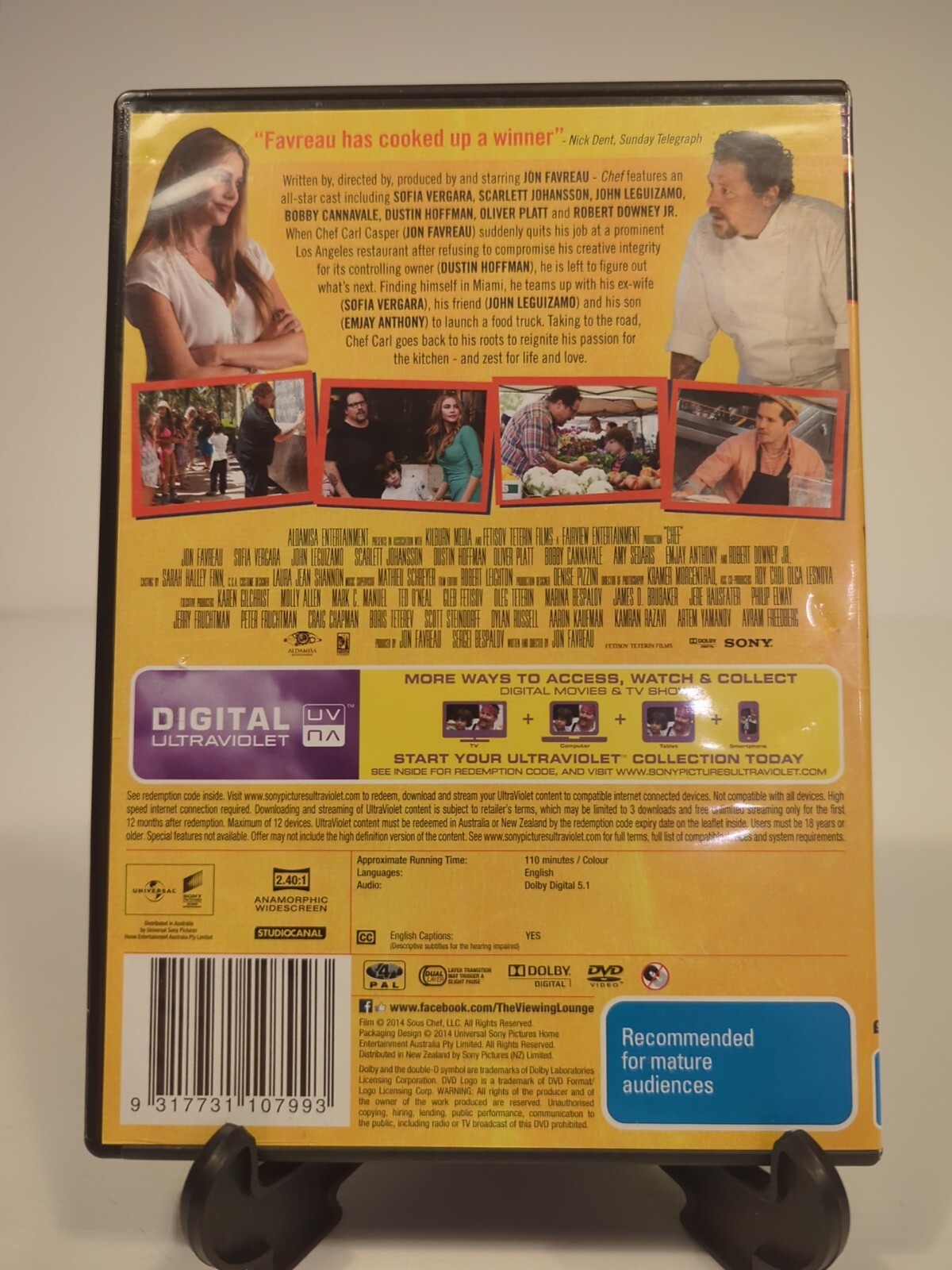 Chef (DVD, 2014) Jon Favreau Sofia Vergara Robert Downey Jr Dustin ...