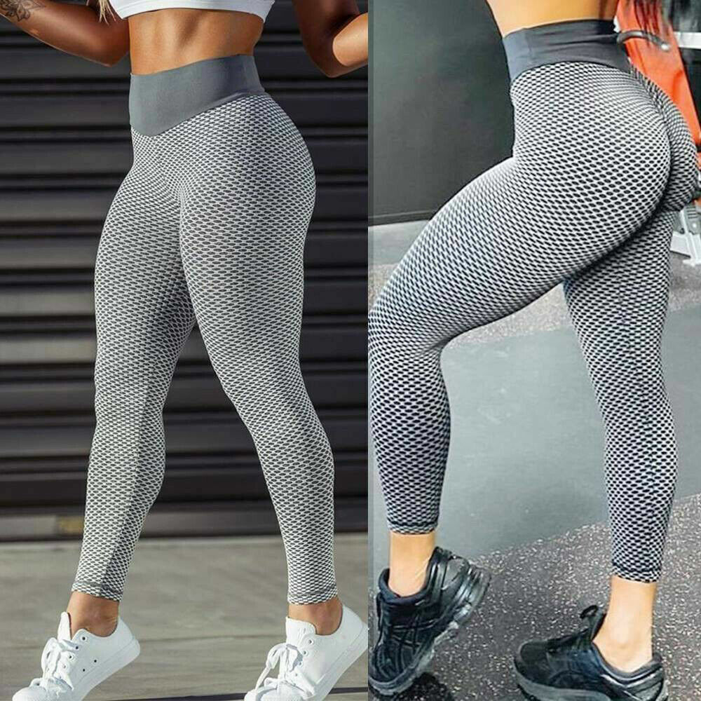 Damen Sport Leggings Po Push Up Anti Cellulite Yogahosen Sexy Boom