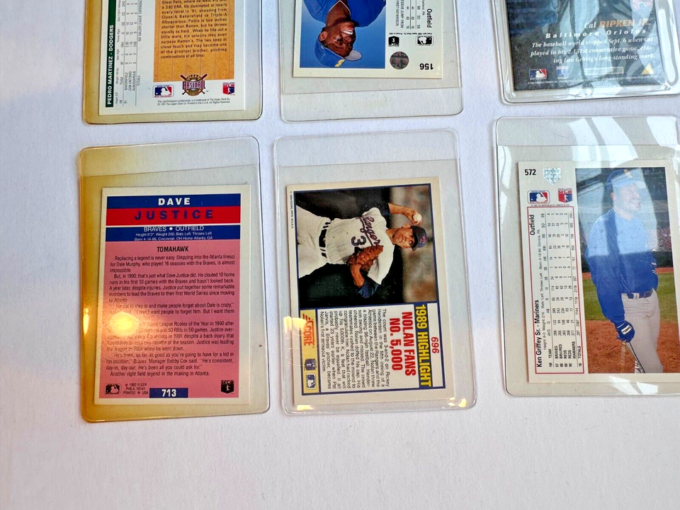 MLB Very Collectible Cards Including 1992 Donruss Error Card Lot Of 12 ...