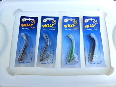4 Willy Spoon Lot - Saltwater Fishing Jigs - Jigs Lot - Mustad Hooks ...