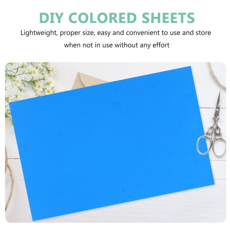 50 Pcs Diy Sponge Paper Coloured Craft Colorful Papers Colored for ...