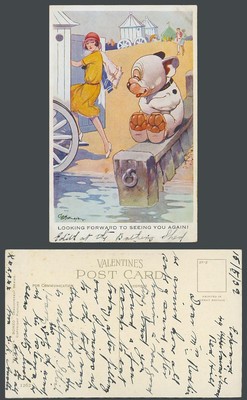 BONZO DOG G.E. Studdy 1932 Old Postcard Looking Forward to Seeing You ...