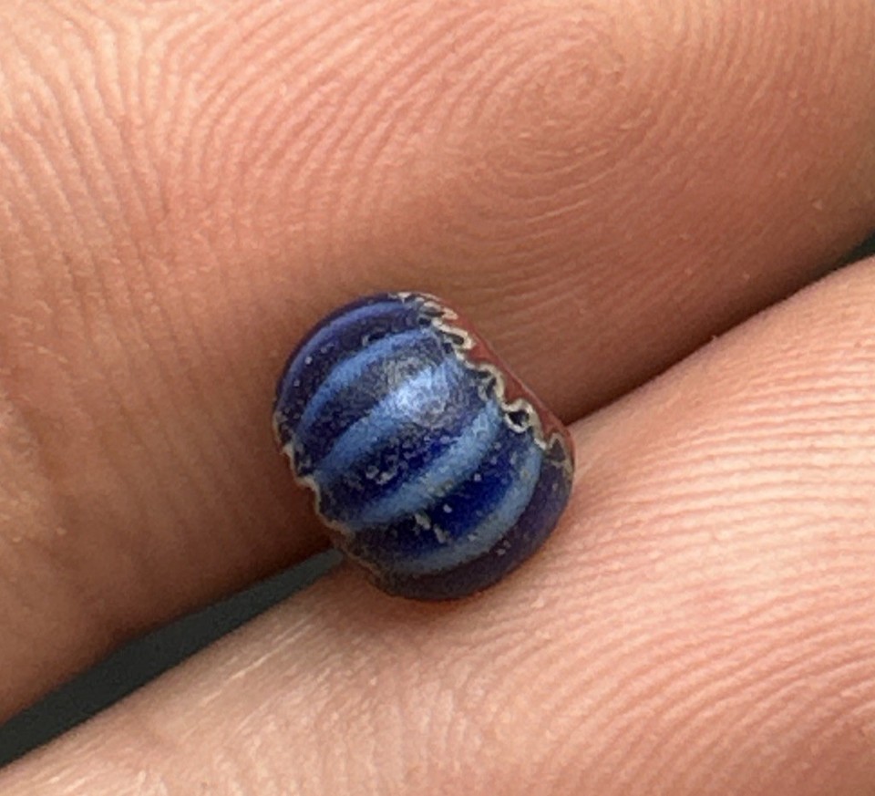 RARE 1590s 5 LAYER CHEVRON FUR TRADE BEAD-PA-ARROWHEAD-FACTORY HOLLOW ...