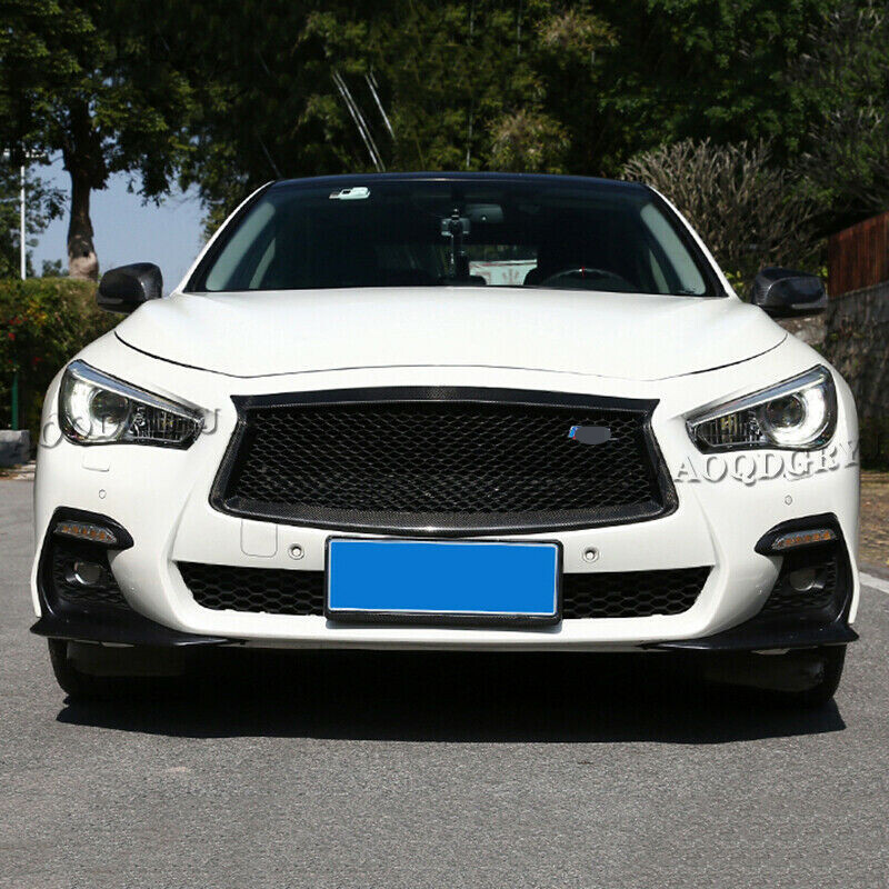 CARBON FIBER FOR 2018-2020 INFINITI Q50 FRONT BUMPER GRILL GRILLE ...