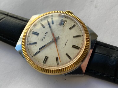 Prim 17 Jewels Vintage Rare Wrist Watch Mechanical Czechoslovakia Day ...