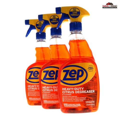(3) ZEP Heavy Duty Citrus Degreaser Cleaner Removes Oil Grease Adhesive ...