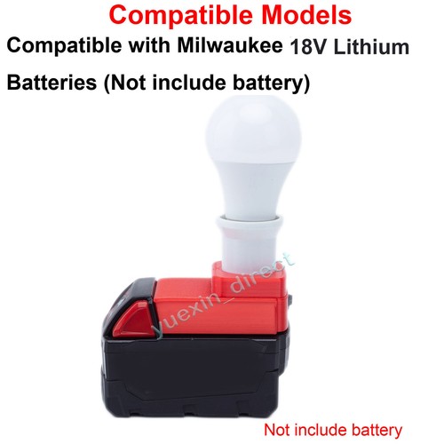 Wireless LED Work Light for Milwaukee M 18 18V Battery Cordless E27 LED ...