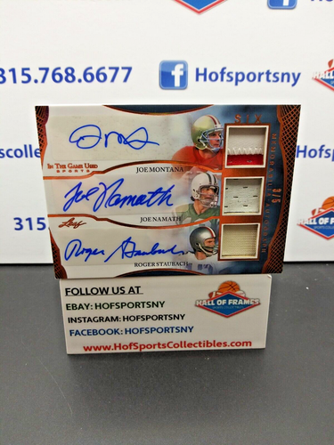 2024 LEAF IN THE GAME MONTANA NAMATH STAUBACH KELLY FAVRE YOUNG PATCH ...