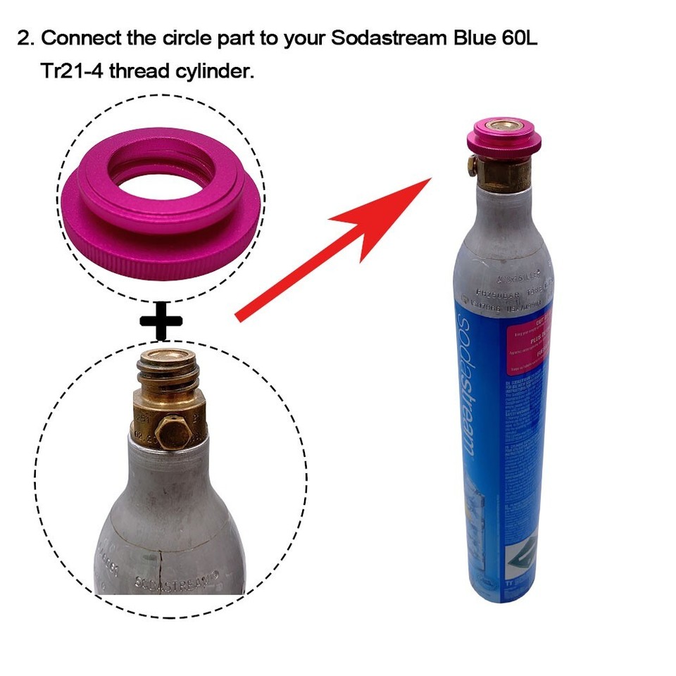 CO2 Convertor for Sodastream 60L Tr21-4 Threads Cylinder to Quick ...