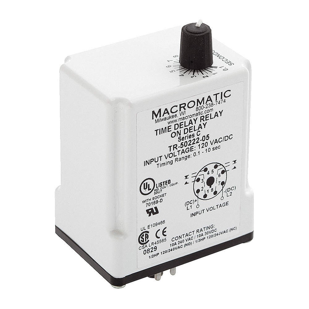 MACROMATIC TR-50526-08 SinFunTimeDelayRelay, 12VAC, 8Pins 33VC12 | eBay