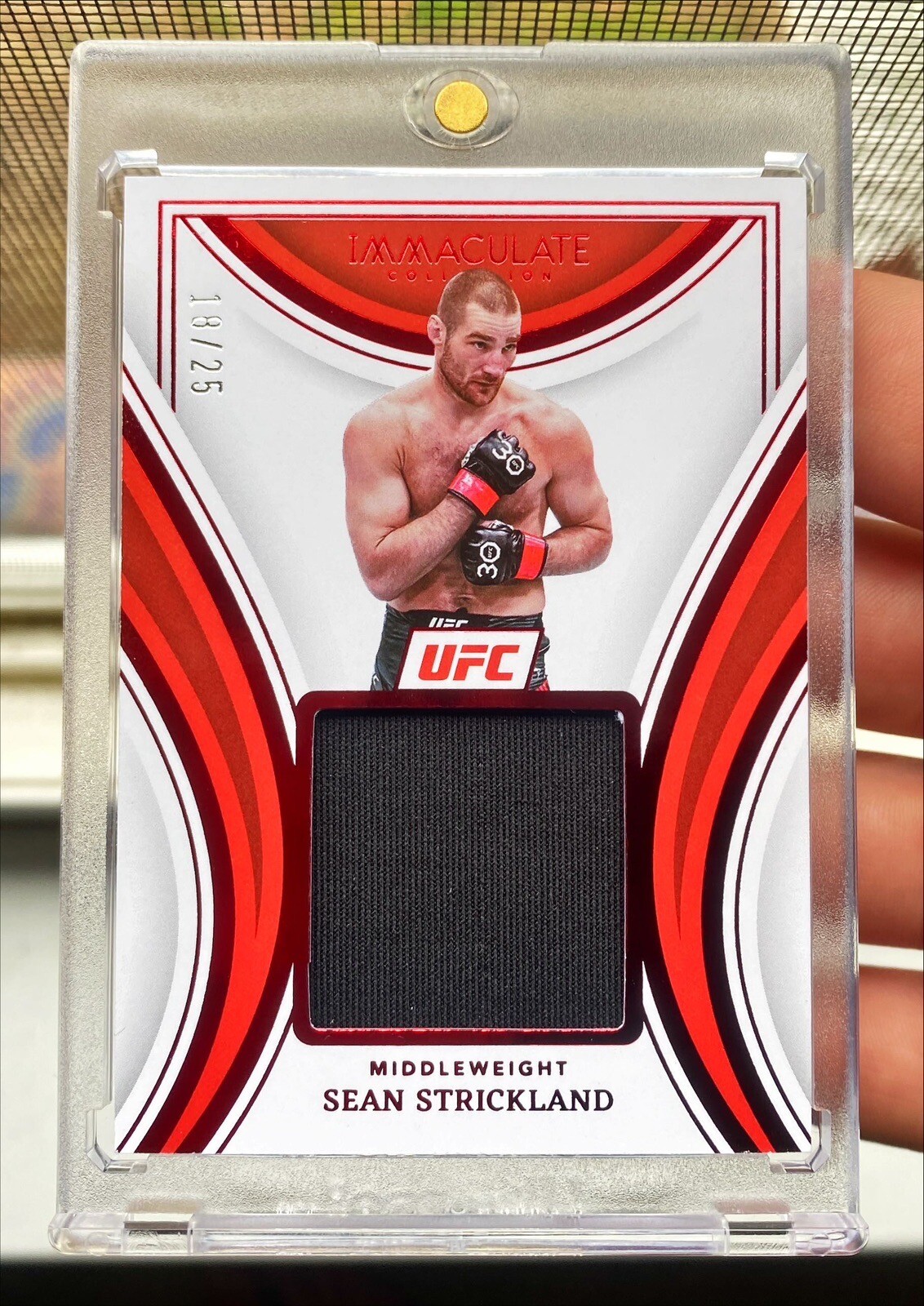 2023 Panini Immaculate UFC Sean Strickland Red Patch /25 Middleweight ...