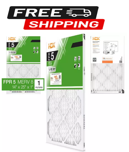 1-Pack Standard Pleated Air Filter 14x25x1, Air Filters Replacement FPR ...