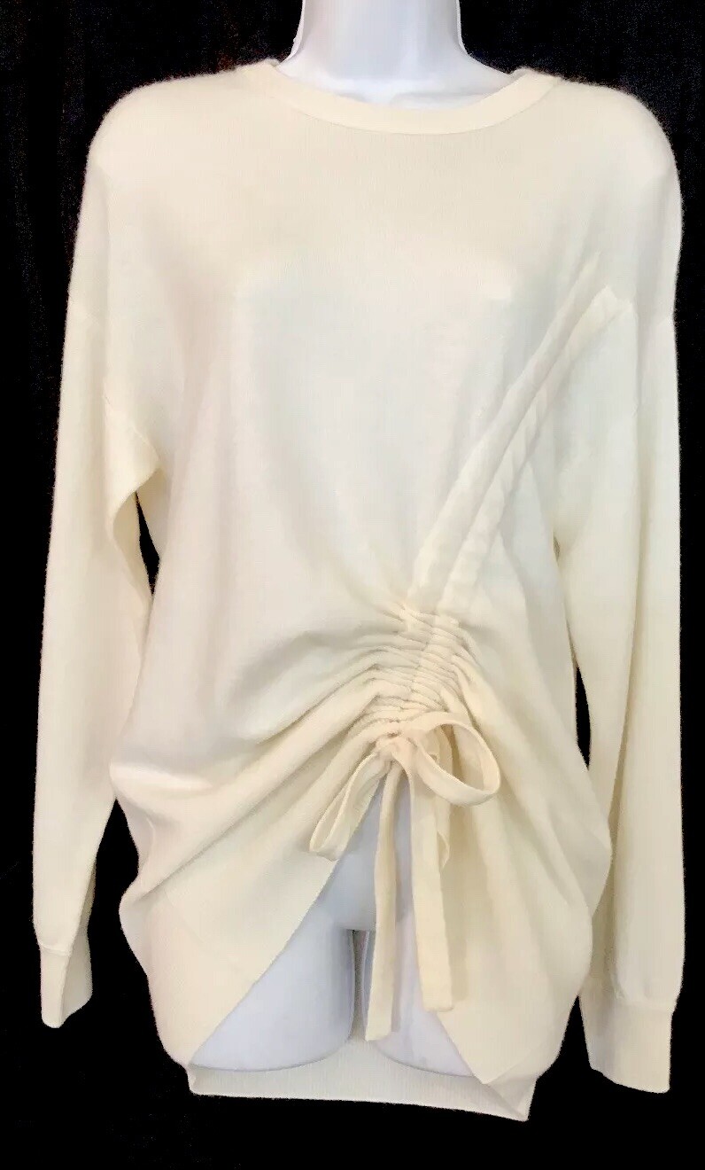 Christopher Fischer Sweater Off-White Drawstring Front Cashmere Nwt ...