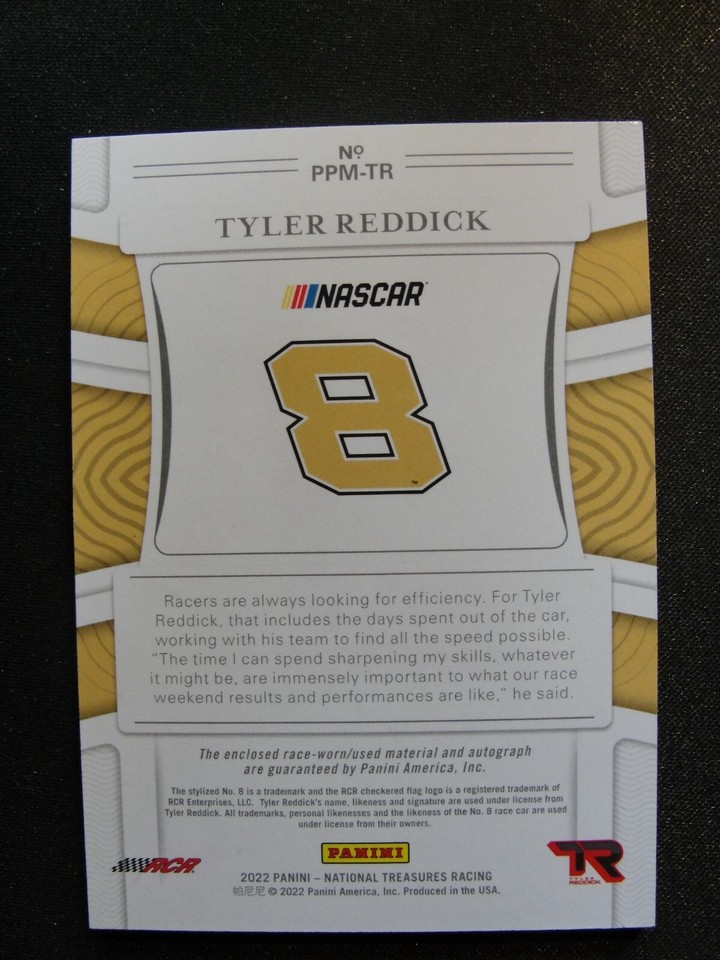 TYLER REDDICK RACE USED AUTOGRAPH SHOULD BE THE 1/1 BEAUTIFUL PATCH ...