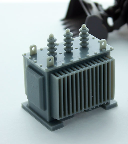 1:50 Electrical Transformer Gray High Definition 3D To Scale Diorama ...