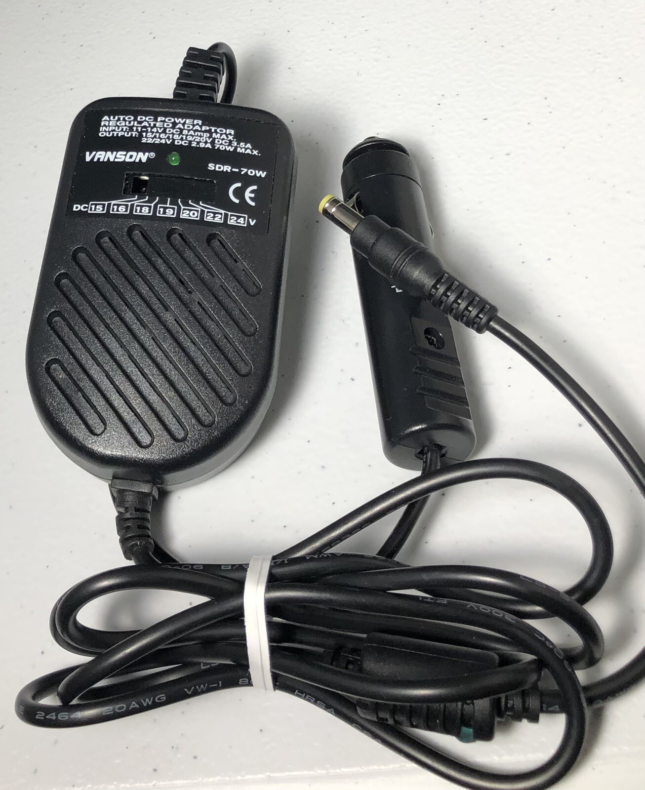 Vanson Car DC Power Regulated 5.5mm Adapter SDR-70W Adjustable Voltage ...