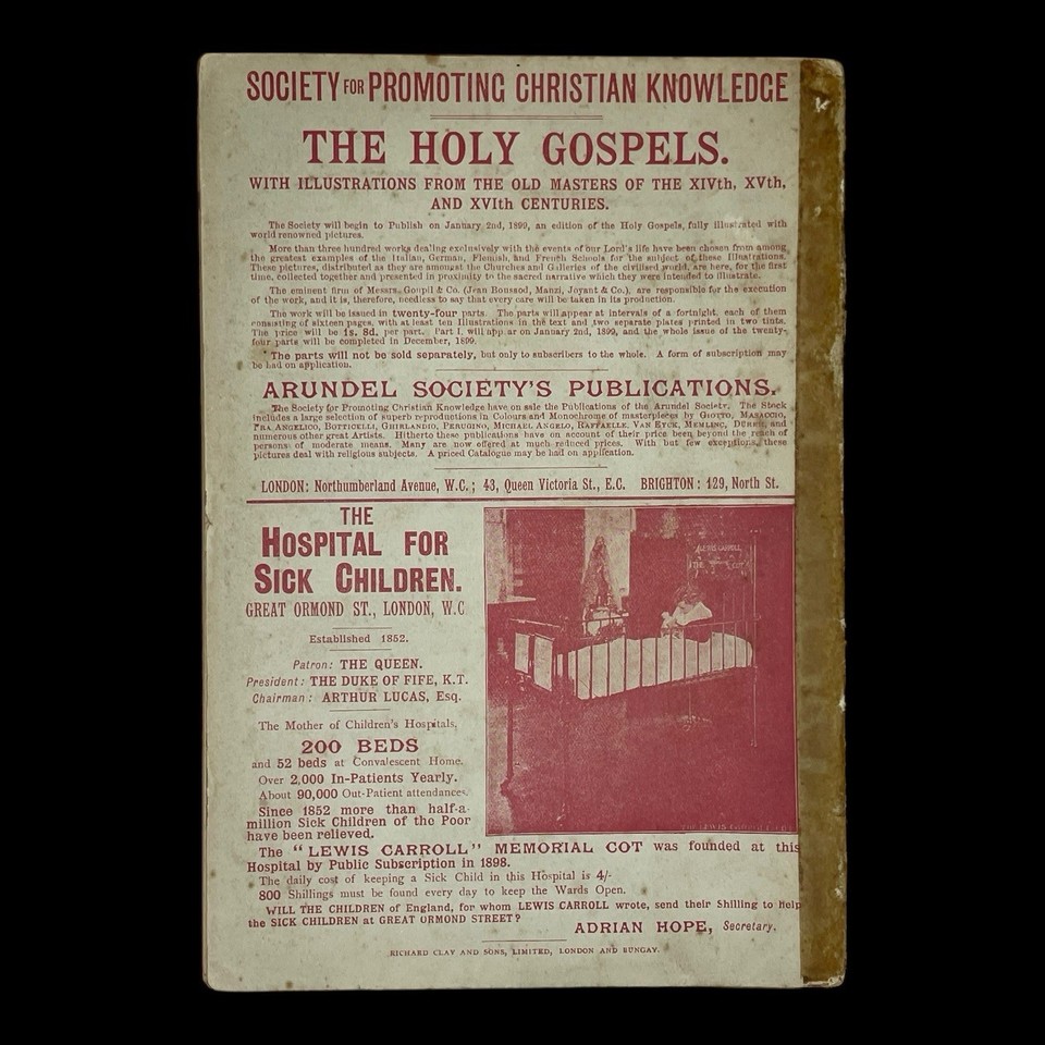 Through The Looking Glass Carroll, RARE 1898 1st Print Paperback Lewis ...