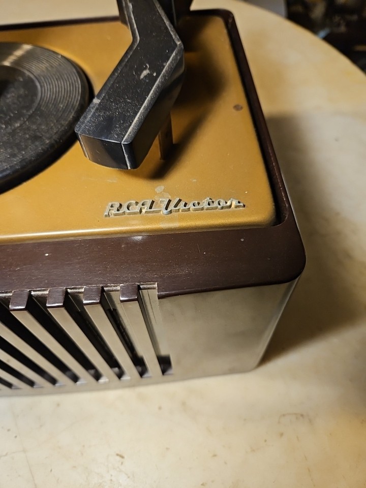 50's RCA Victor Brown Bakelite 45 Rpm Record Player Phonograph Nice ...
