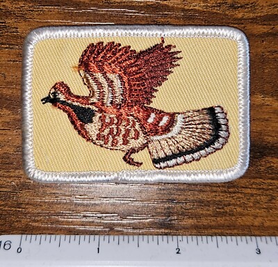 Quail Pheasant White Sew On Embroidered Twill Vintage Hat Animal Patch ...