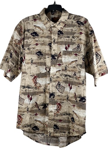 Ivy Crew Explorer Mens Multicolor Trout Fishing Short Sleeve Shirt ...