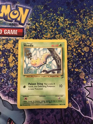 Weedle 1999 Base Set 2 Pokemon Card 100/130 Vintage Rare | eBay Australia