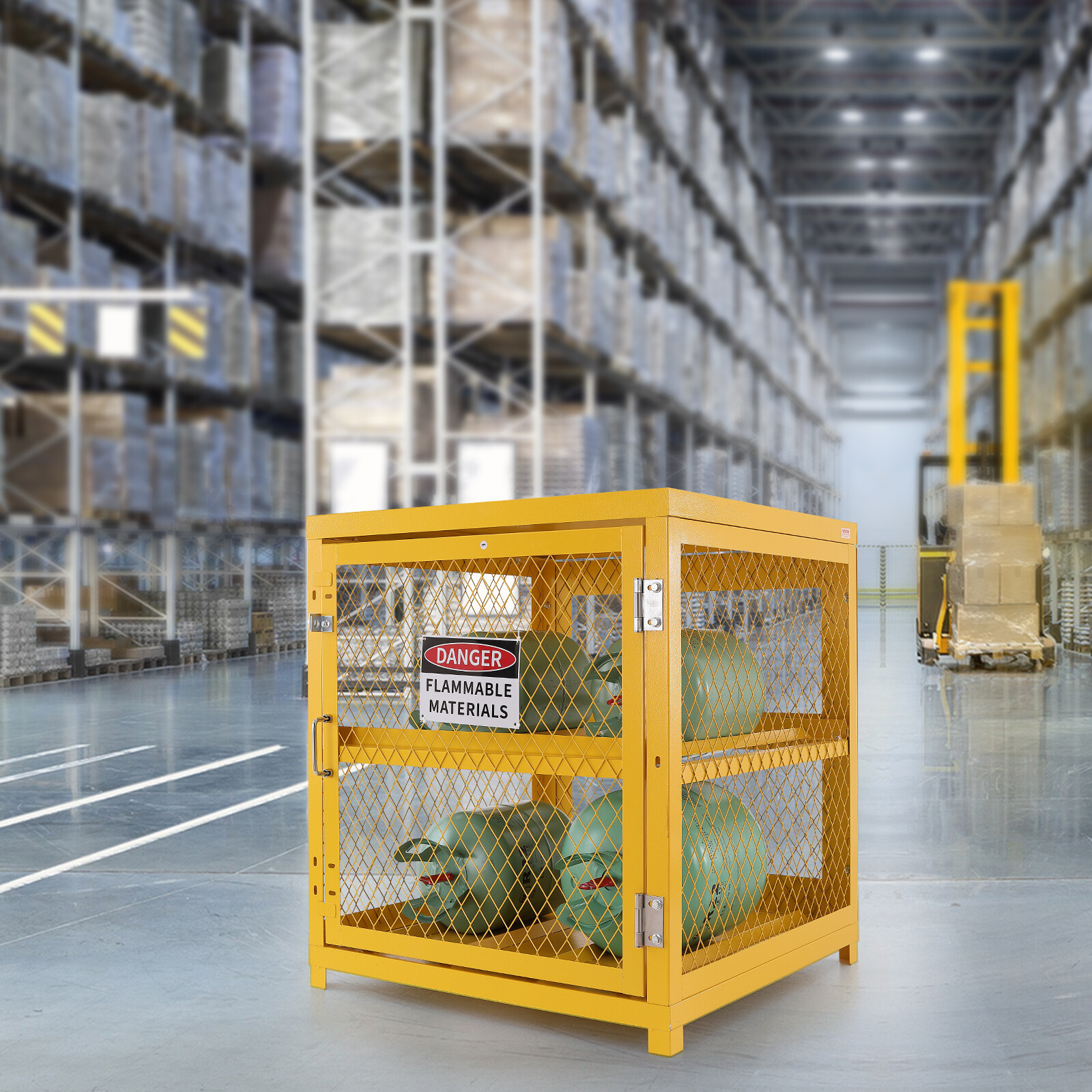 VEVOR Horizontal Cylinder Storage Cabinet 4x33lb Capacity Propane ...