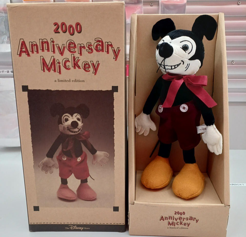 Disney Mickey Mouse 2000 ANNIVERSARY Limited Stuffed Doll Figure w/box ...