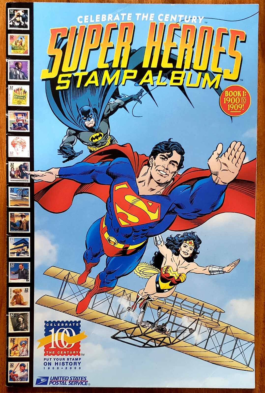 Super Heroes Stamp Album Celebrate the Century #1 - VF - 1998 - DC ...