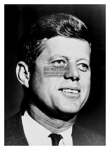 PRESIDENT JOHN F. KENNEDY JFK B&W PORTRAIT 5X7 PHOTO | eBay