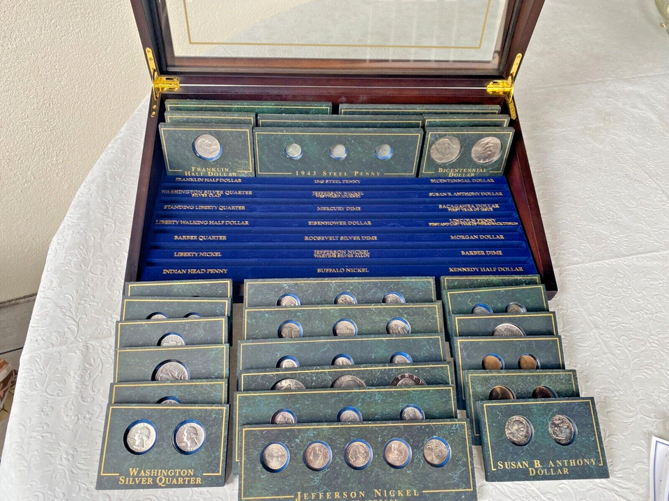 The Danbury Mint Collectible Coins of America Complete Set In Deluxe ...
