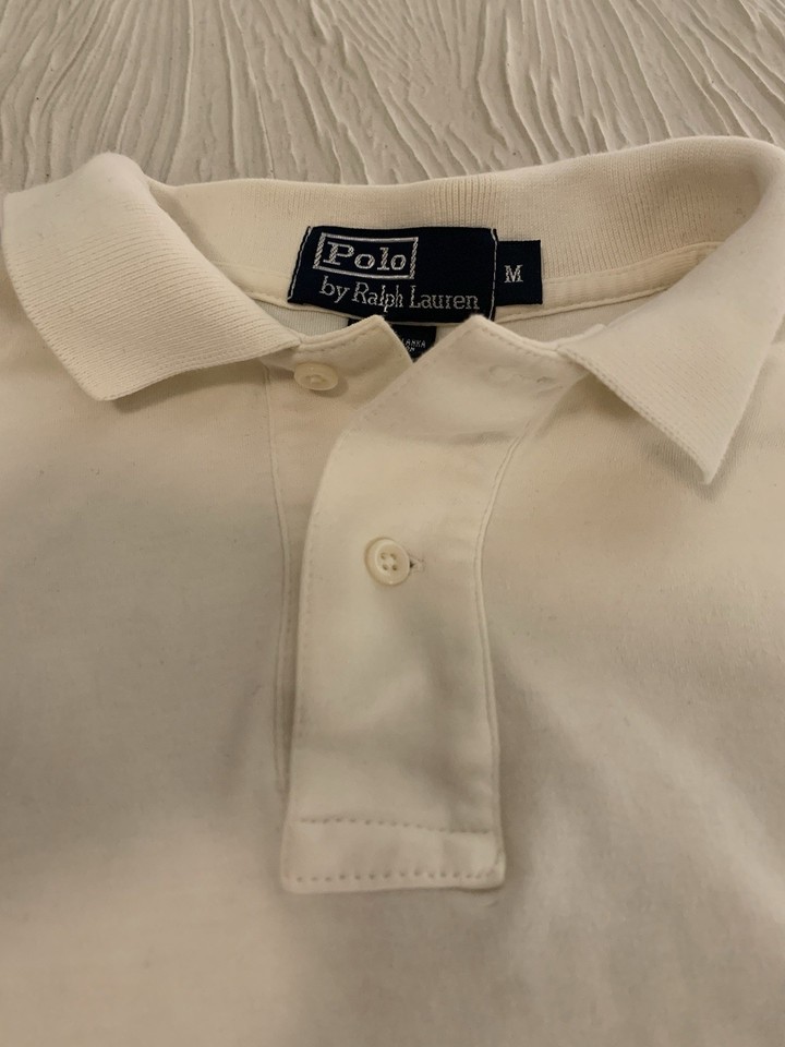 Polo Ralph Lauren Cream Colored Long Sleeve 100% cotton Polo, size ...