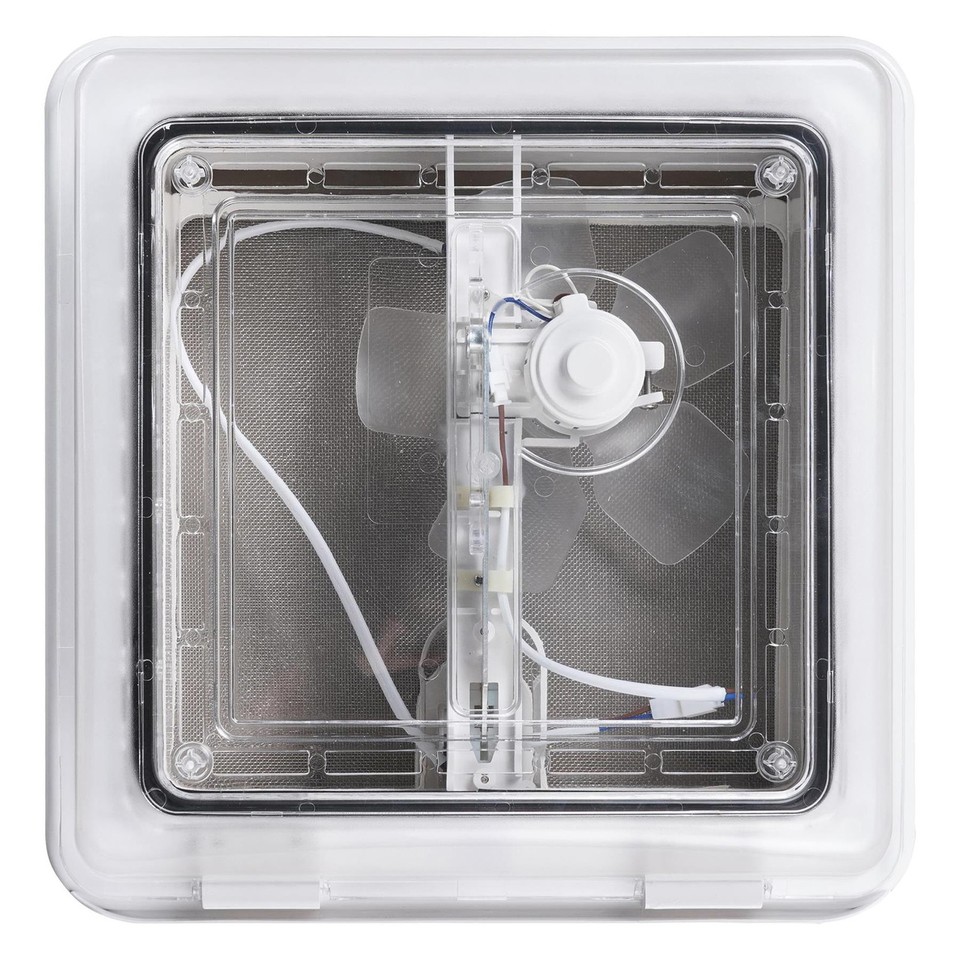 ADVENTURER FAN ROOF VENT CLEAR 280 X 280MM EXTRACTOR CAMPERVAN CARAVAN ...
