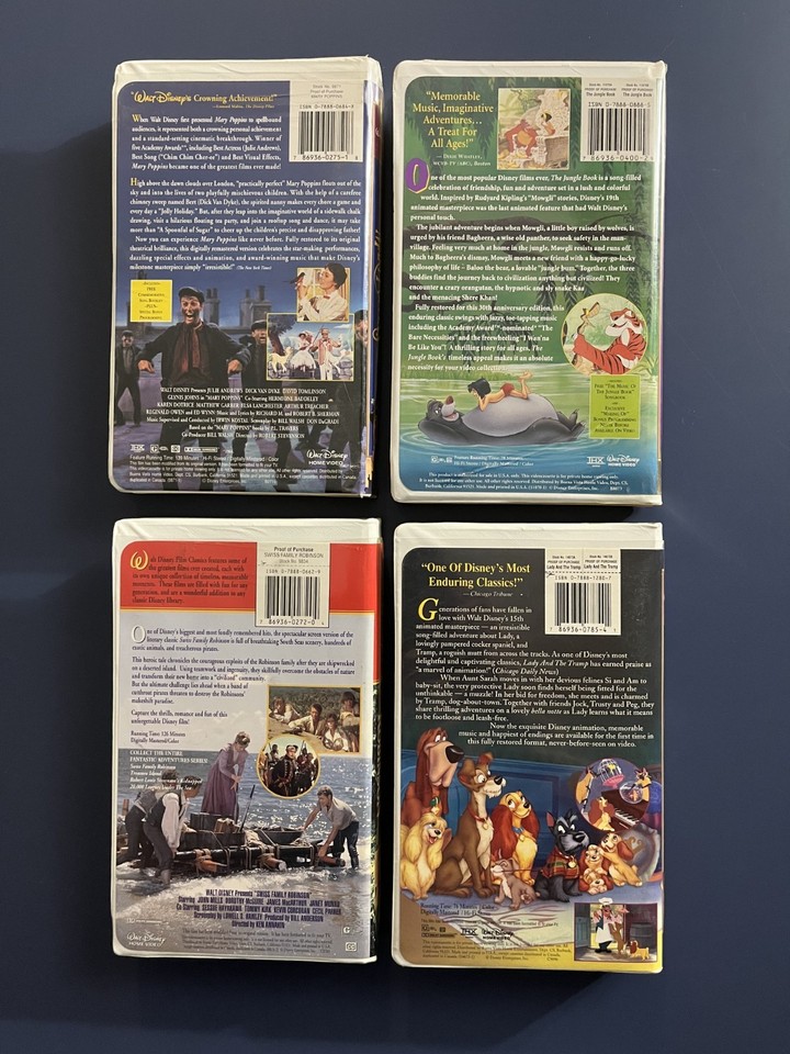 Lot of 24 Disney Pixar VHS Tapes: Toy Story-Lion King-Mulan-Little ...