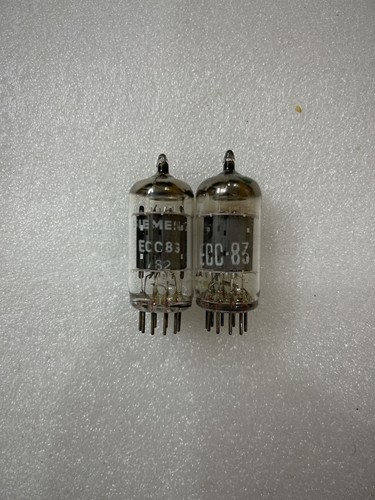 Siemens EI ECC83 12AX7 Long Plate O Getter NOS Tested Excellent Matched ...