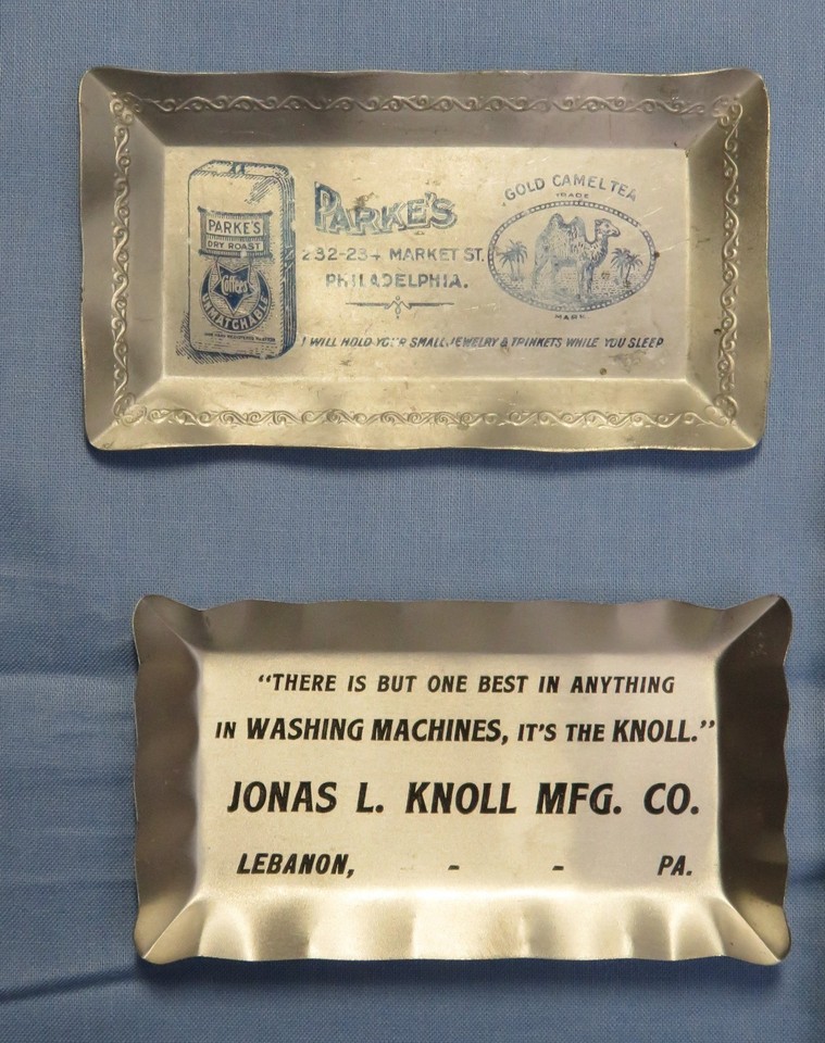 8 Aluminum Advertising Trays from Pennsylvania Texas, etc - pin tray ...