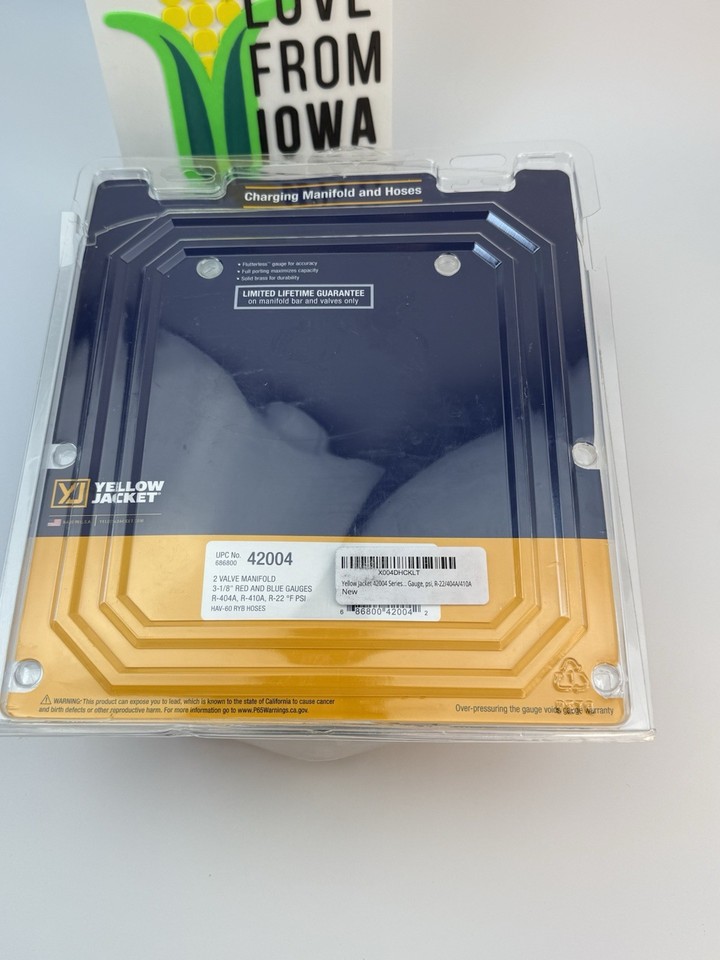 Yellow Jacket 42004 Series 41 Manifold with 3-1/8" Gauge, psi, R-22 ...