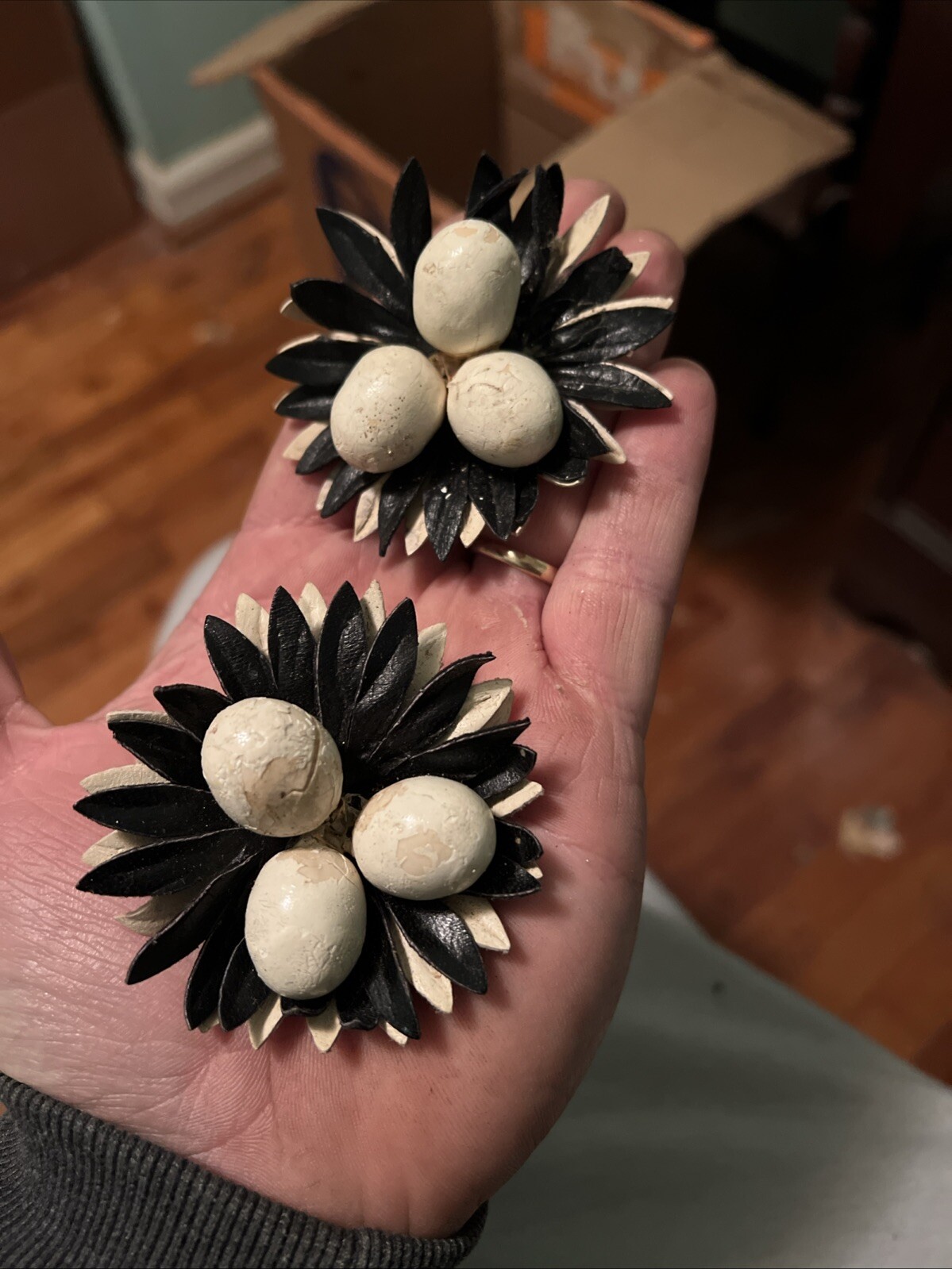 Vintage Antique Shoe Clips Set Of 2 Flowers Buds | eBay
