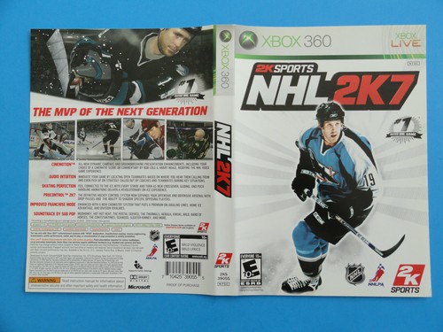 XBOX 360 NHL 2K7 ORIGINAL COVER ART *NO GAME DISC OR CASE* | eBay