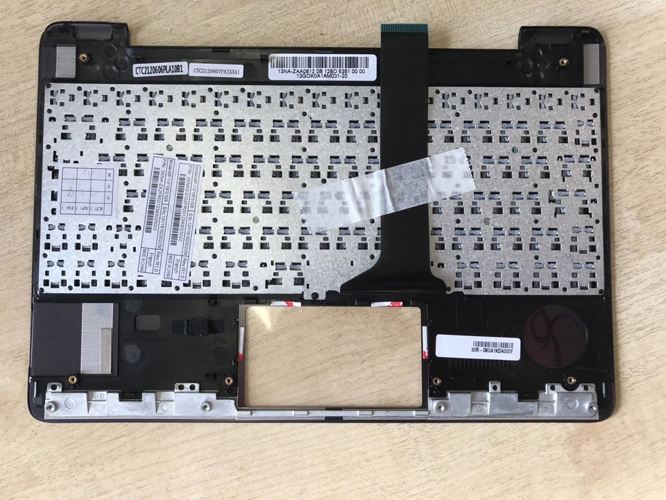 NEW Asus Transformer TF201 Palmrest Middle Cover + FRENCH Keyboard 13NA ...
