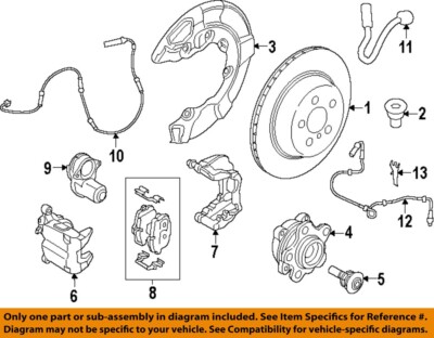 BMW OEM 17-25 M760i xDrive Rear Suspension Brake Components-Rotor ...
