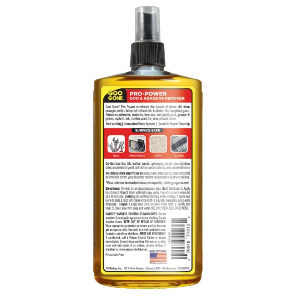 Goo Gone Pro-Power Goo & Adhesive Remover Pump Spray, 16 Oz | eBay