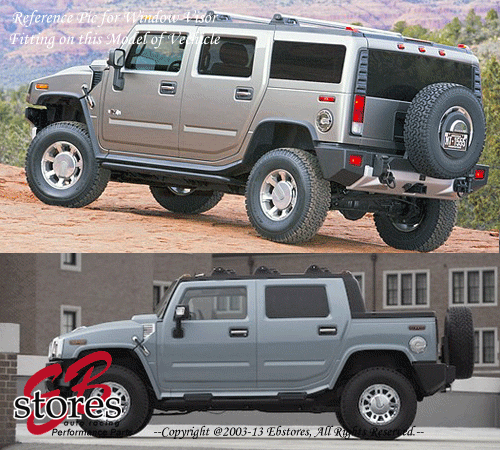 2.0mm Thickness In-Channel Window Visor Rain Guard Hummer H2 03-09 4pcs ...