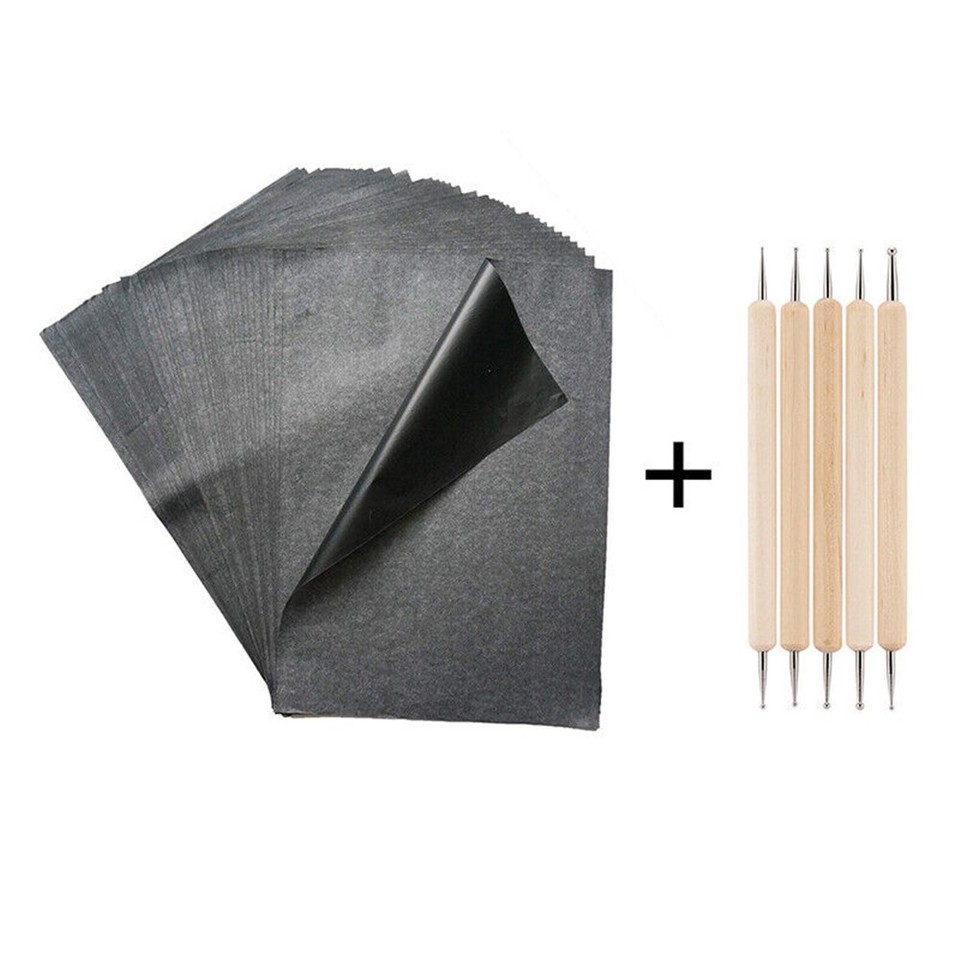 100 Sheets Black Carbon Transfer Tracing Graphite Paper for Wood ...