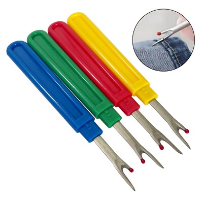 4pcs Handle Seam Ripper Stitch Unpicker Thread Cutter DIY Remover ...