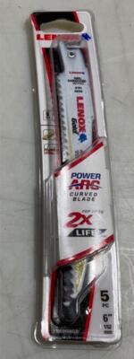 Lenox 21060656GR Gold Power Arc curved blade reciprocating saw blade ...