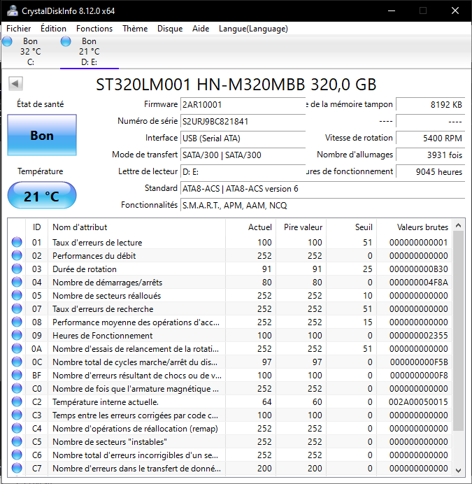 Samsung Momentus Disque Dur HDD 320GB 5400RPM ST320LM001 SATA3 | eBay